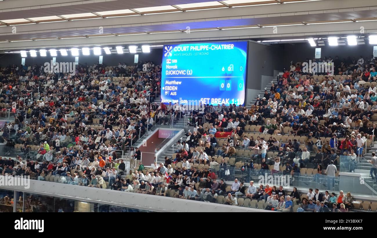 Tennis Score in the Olympic Games Paris 2024 Stock Photo - Alamy