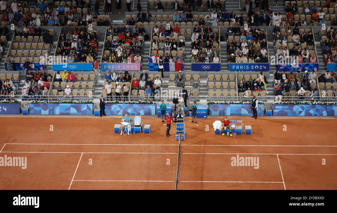 Tennis in the Olympic Games Paris 2024 Stock Photo - Alamy