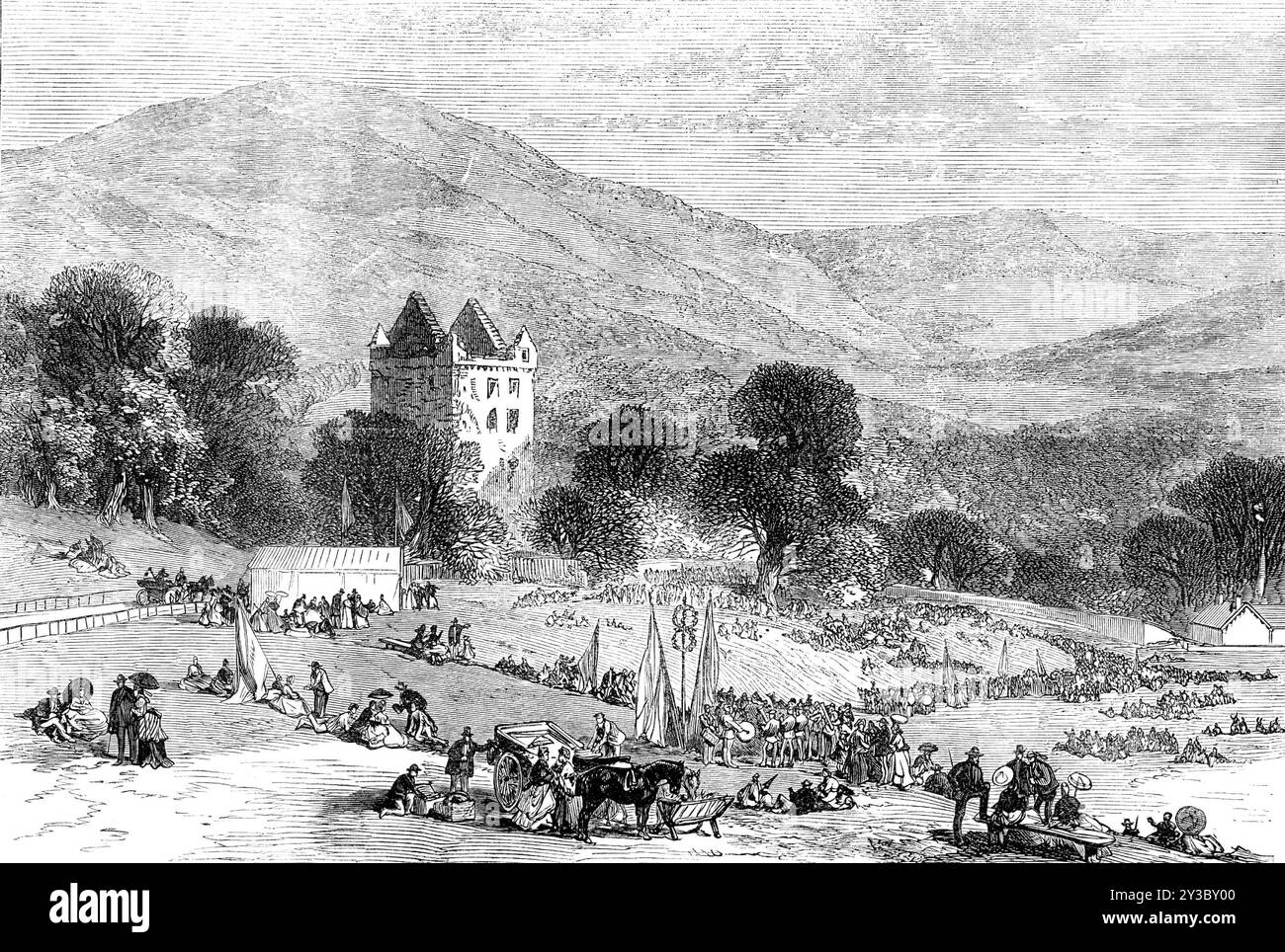 The Scott Centenary: fete at Newark Castle, Selkirk, [Scotland], 1871 ...