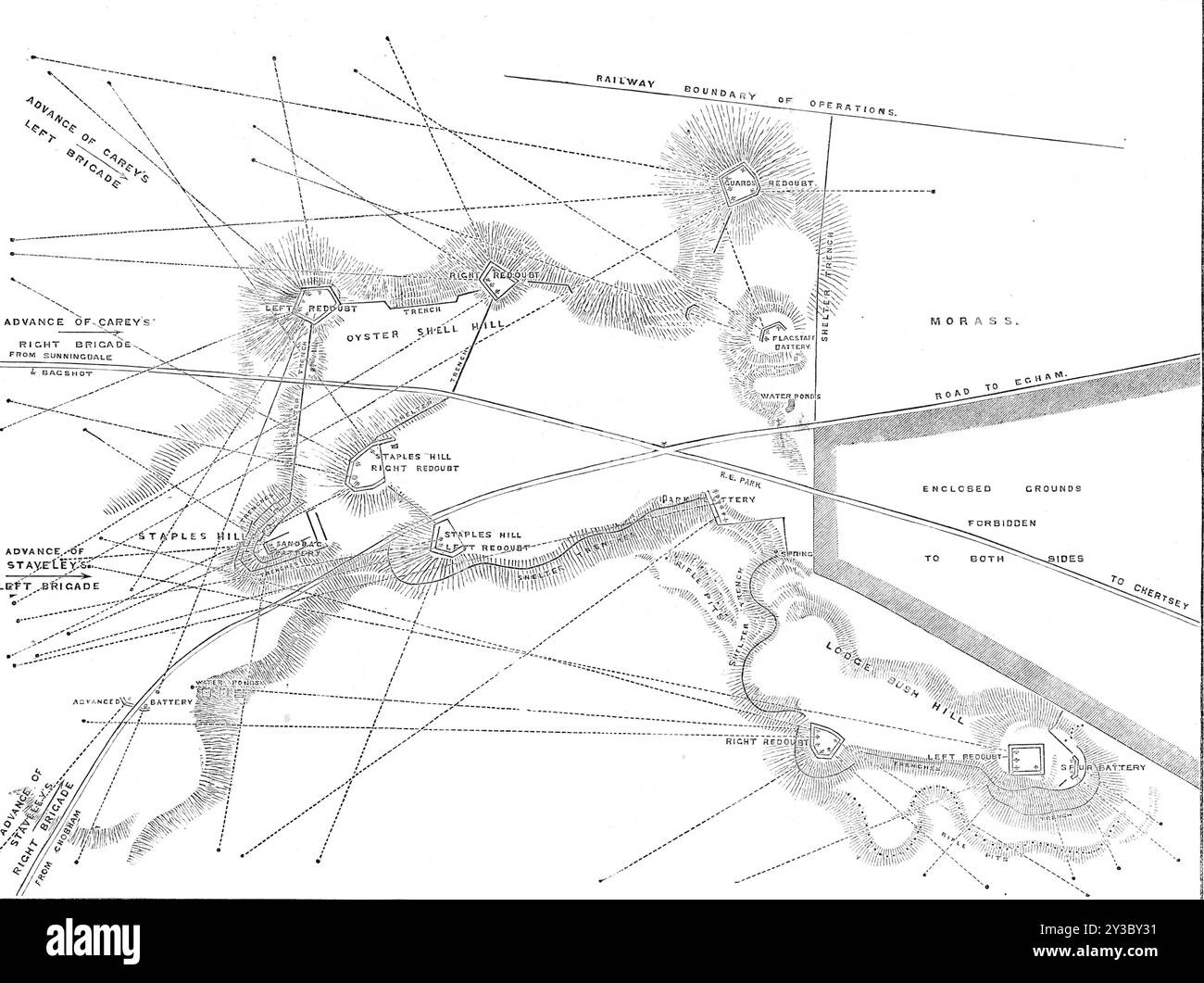 The Autumn Campaign: plan of Sir Hope Grant's intrenchments on Chobham ...