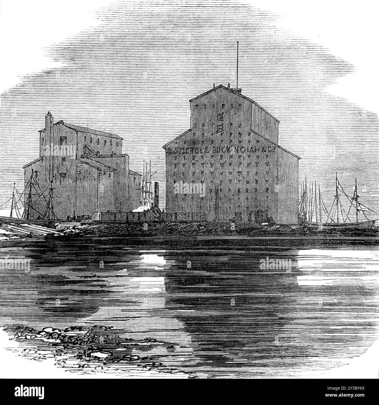 The Great Fire at Chicago: corn elevators, 1871. Grain stores of ...