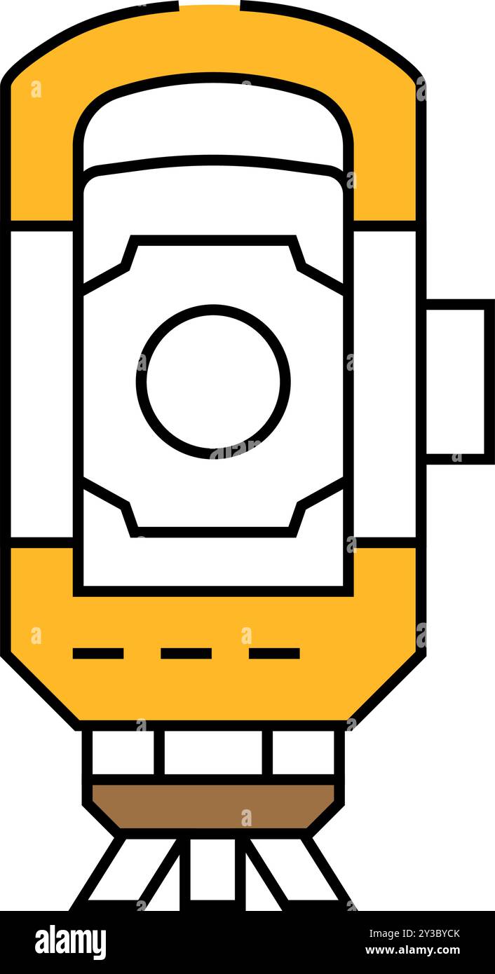 surveyor civil engineer icon color illustration Stock Vector Image ...