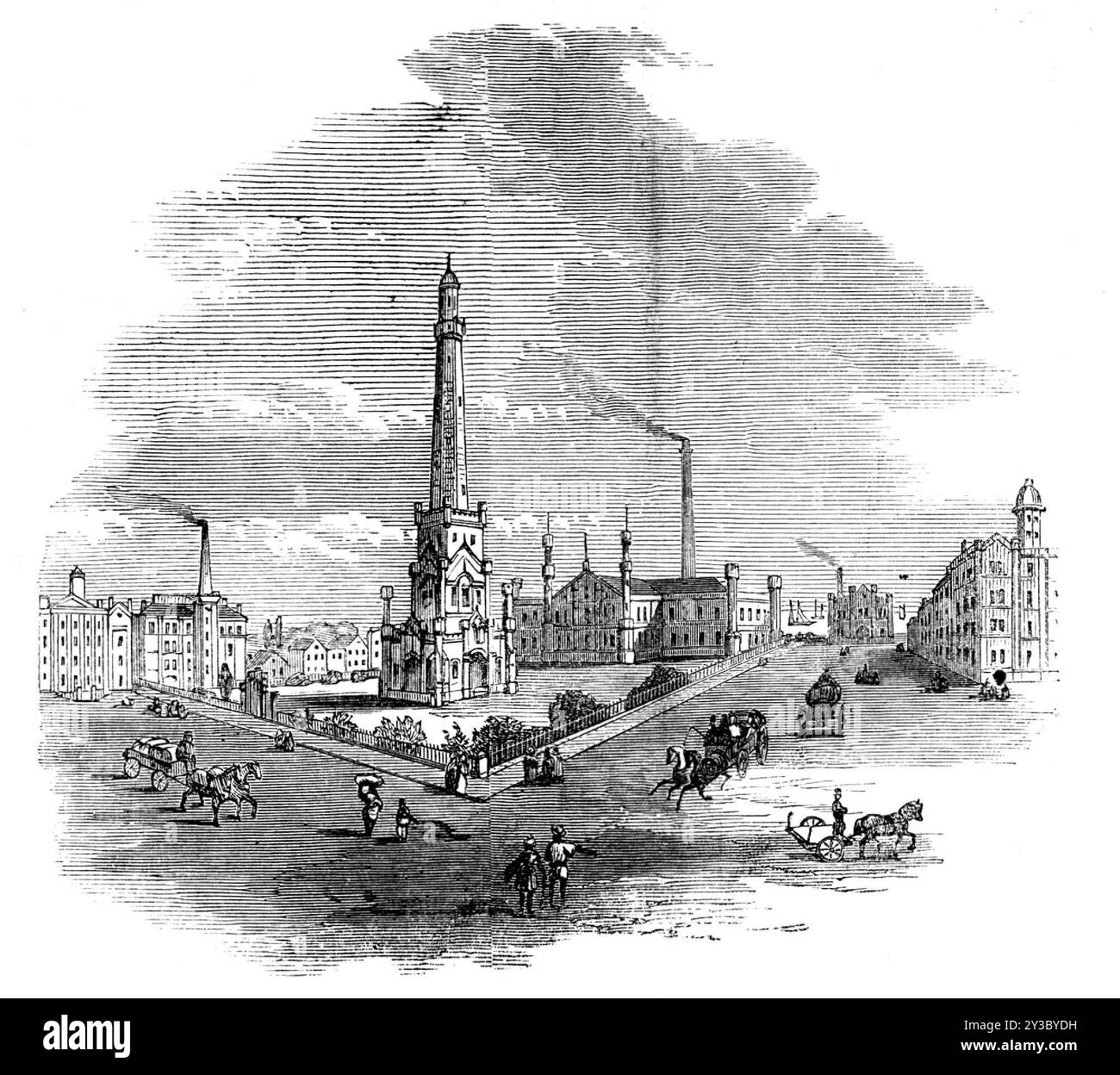 Chicago fire water works Black and White Stock Photos & Images - Alamy