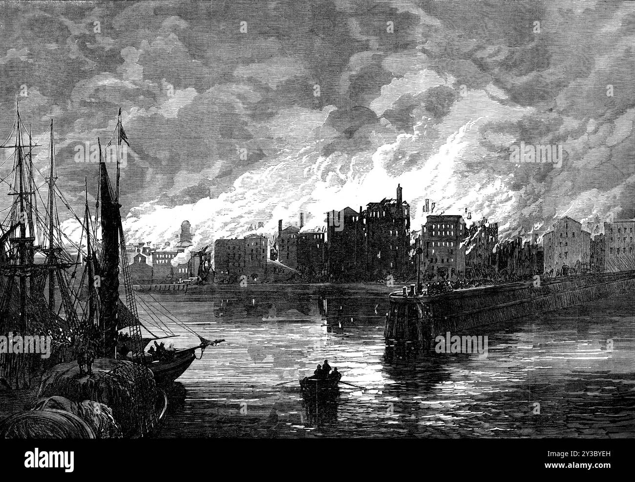 The Burning of Chicago, 1871. 'The dreadful fire which destroyed the ...