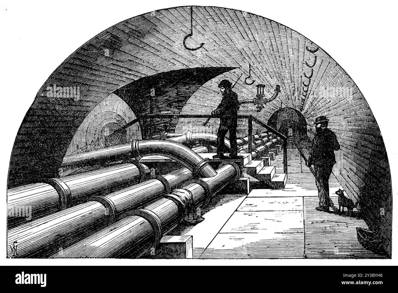 Holborn Valley Viaduct [in London]: section of subway, north side, at ...