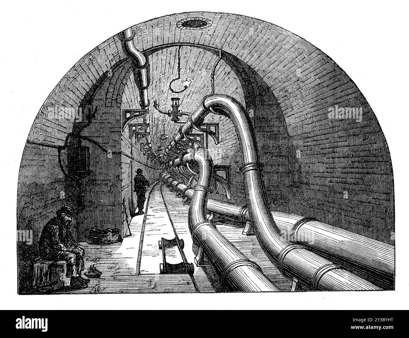 Holborn Valley Viaduct: section of subway, south side, at west end of ...