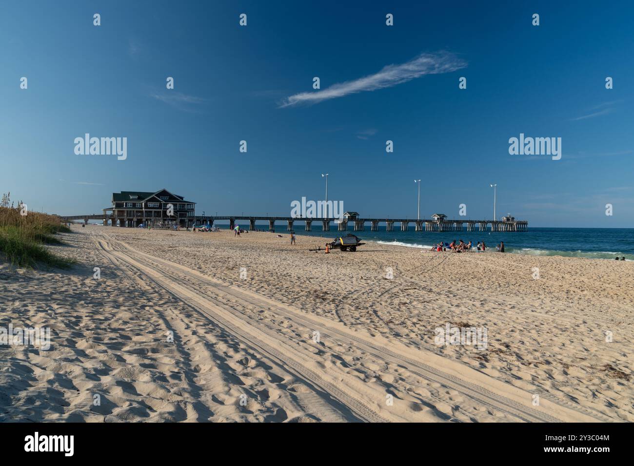 Nags Head, North Carolina - August 31, 2024: Jeanettes Pier, a famous ...