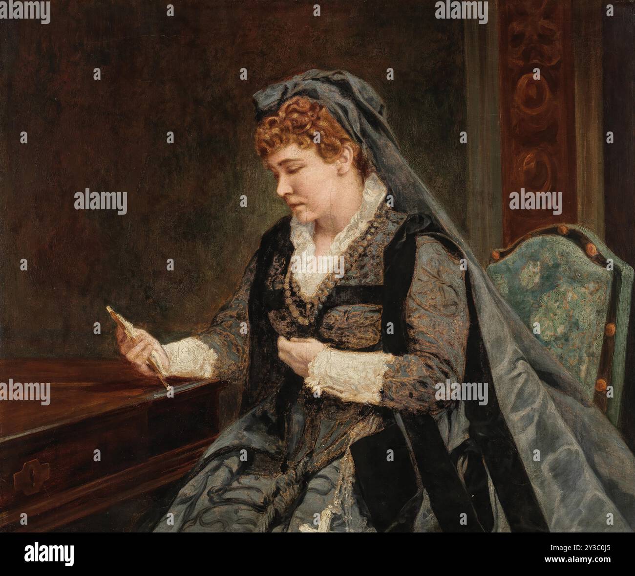 The actress and singer Marie Geistinger (1836-1903) as Mary Stuart ...