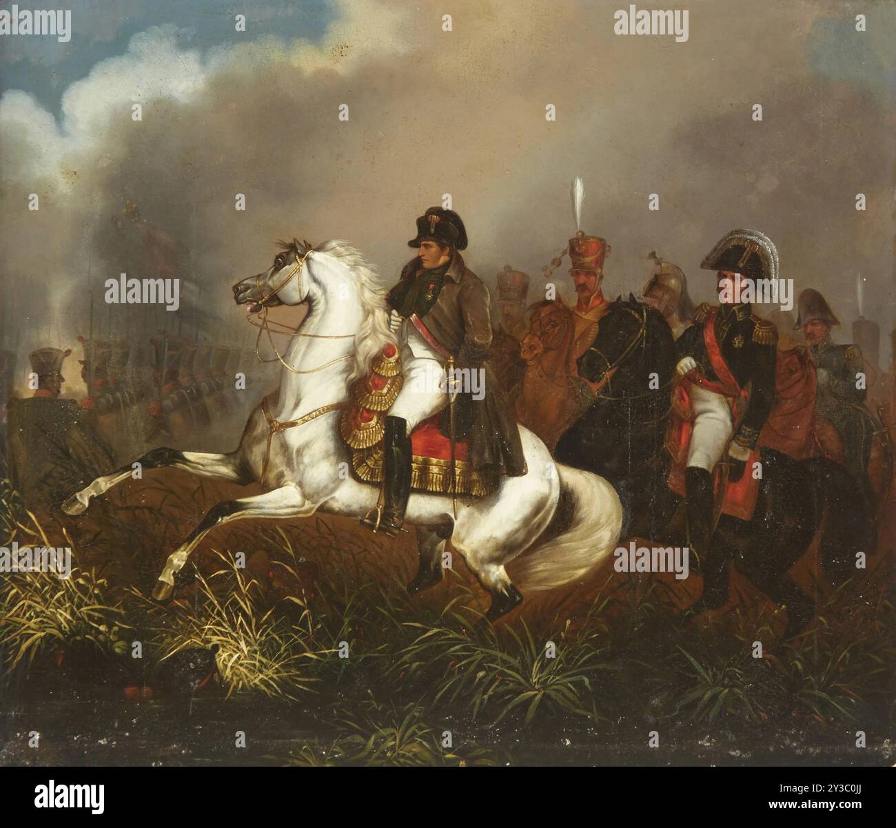 Napoleon at the Battle of Quatre Bras on 16 June 1815, First quarter of ...