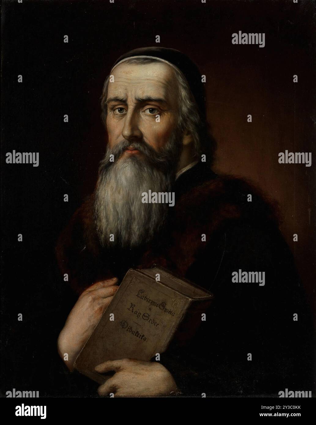 Portrait of Jan Amos Comenius (1592-1670), 19th century. Private ...