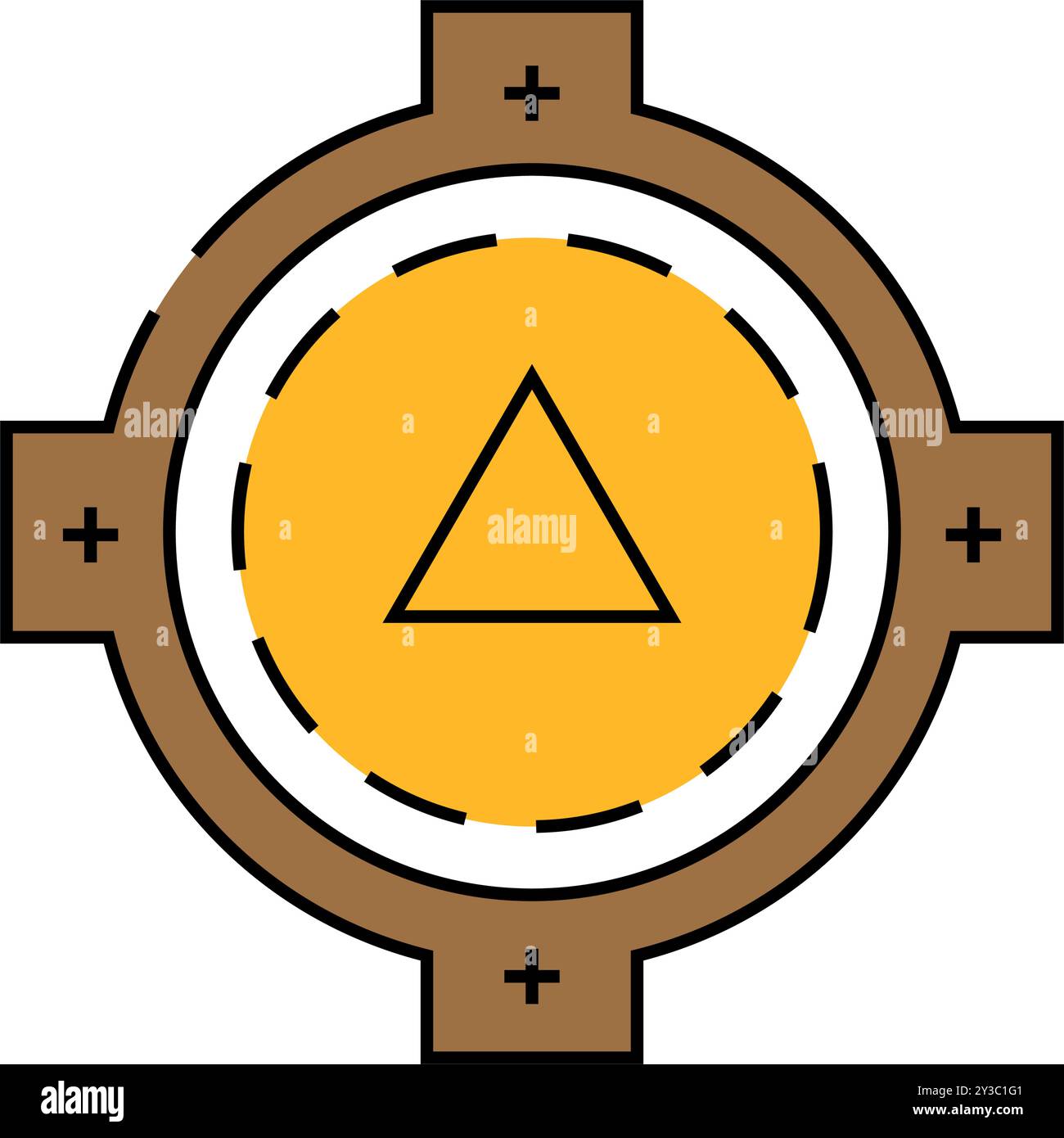 survey marker civil engineer icon color illustration Stock Vector Image ...