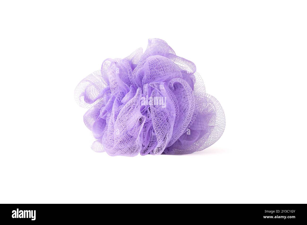 purple bath puff or sponge isolated on white background. High quality ...