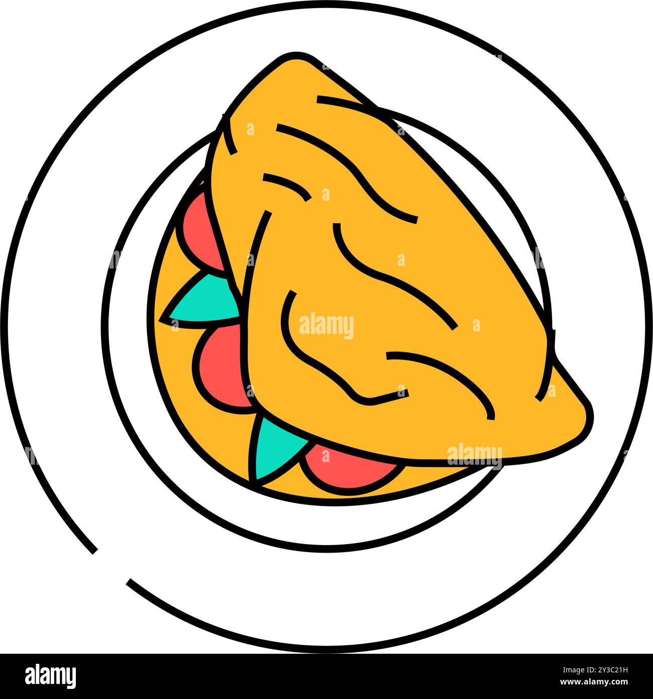 omelette egg icon color illustration Stock Vector Image & Art - Alamy