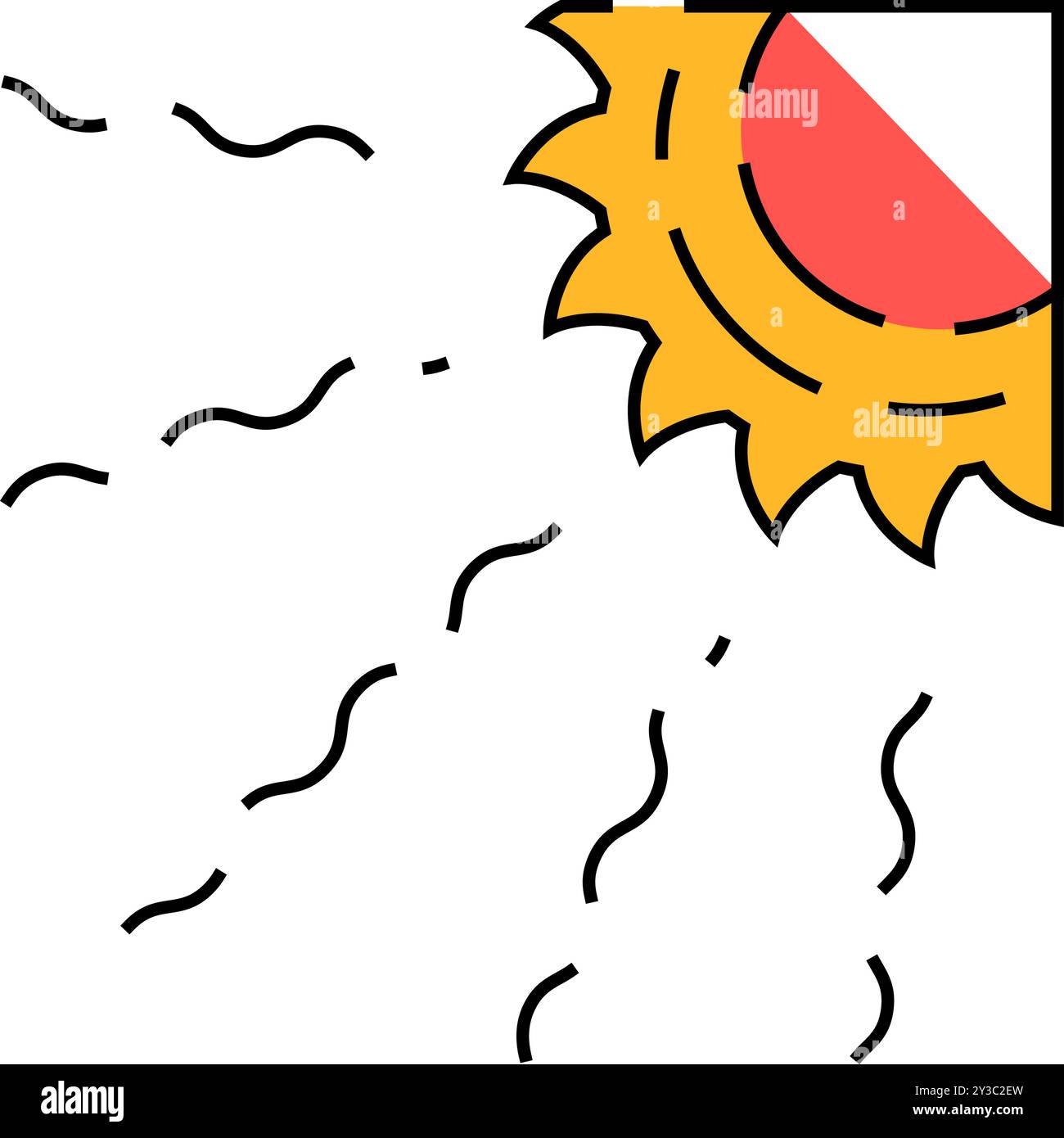 heat wave icon color illustration Stock Vector Image & Art - Alamy