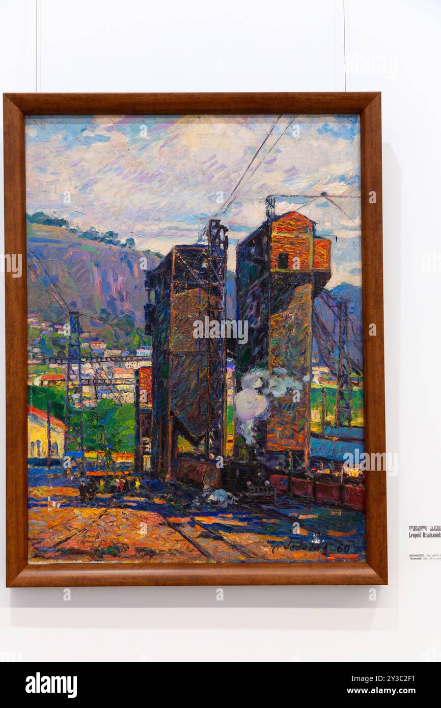 Tbilisi, Georgia - 14 AUG, 2024: Artworks by Georgian artists displayed ...