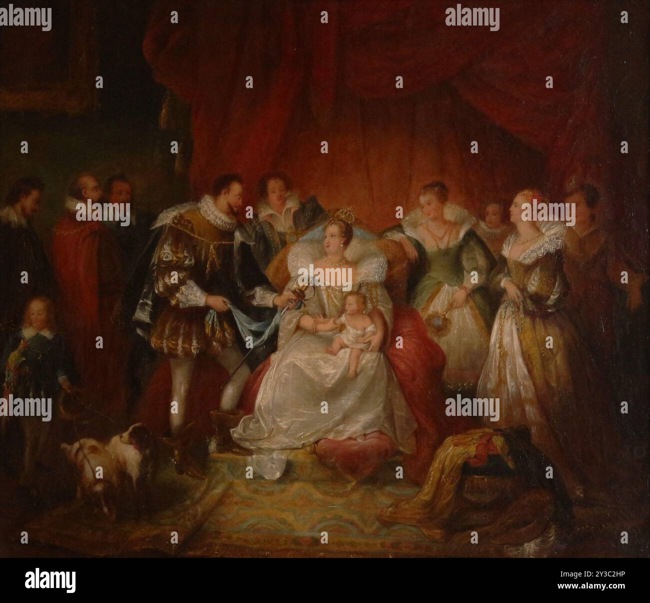 The birth of Louis XIII. Found in the Collection of the Château de ...
