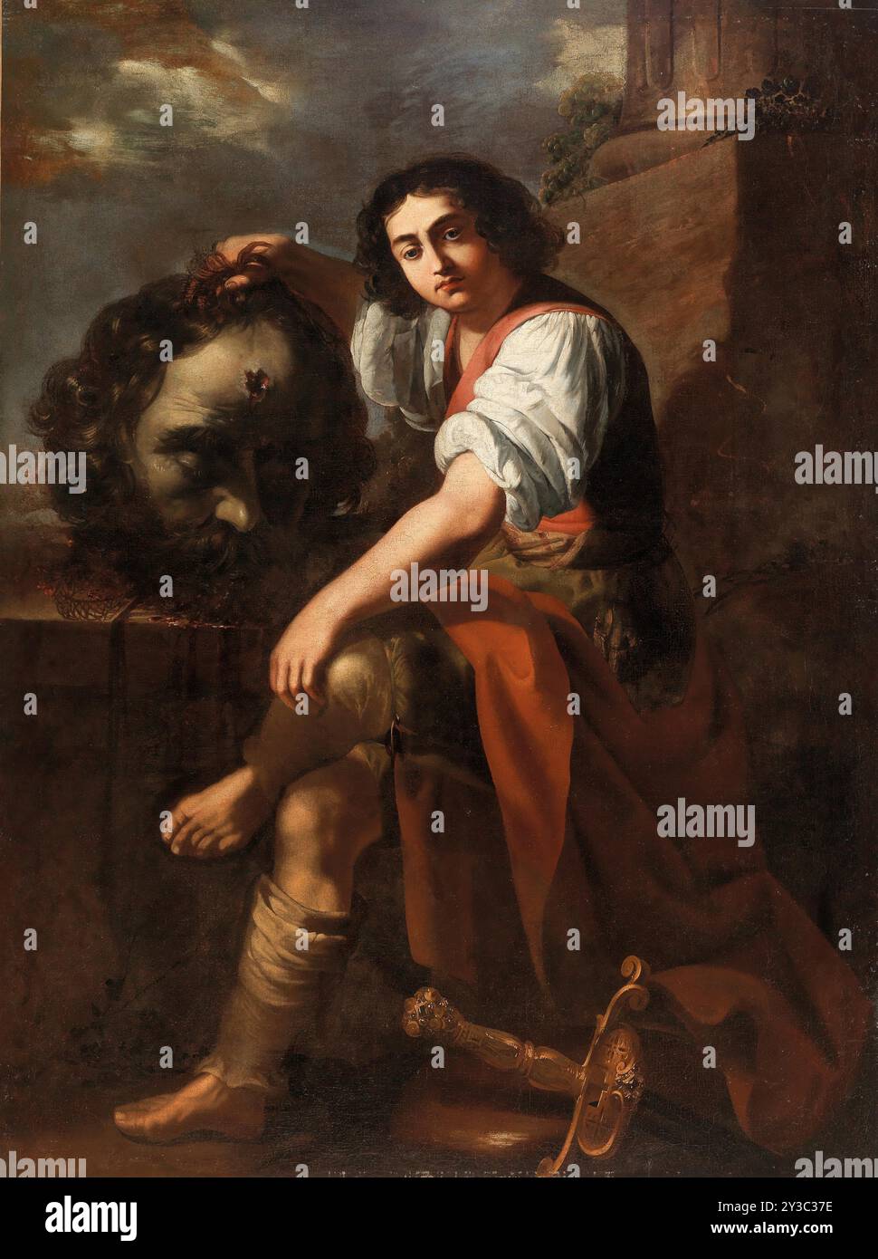 David with the head of goliath by artemisia gentileschi hi-res stock ...