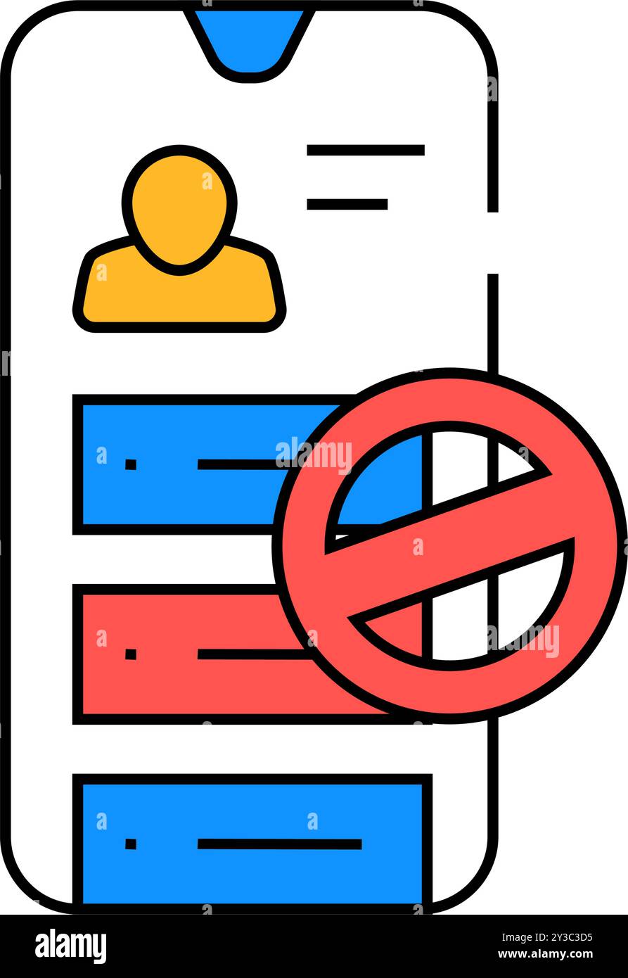 file deny icon color illustration Stock Vector Image & Art - Alamy