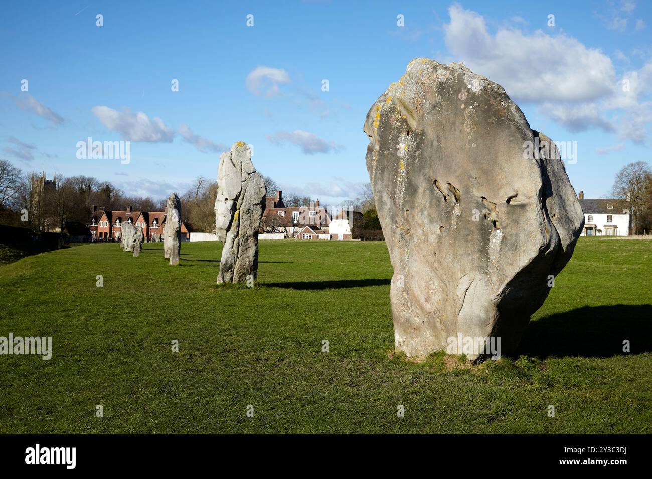 Historic Avebury stone circle set amidst a charming English village ...