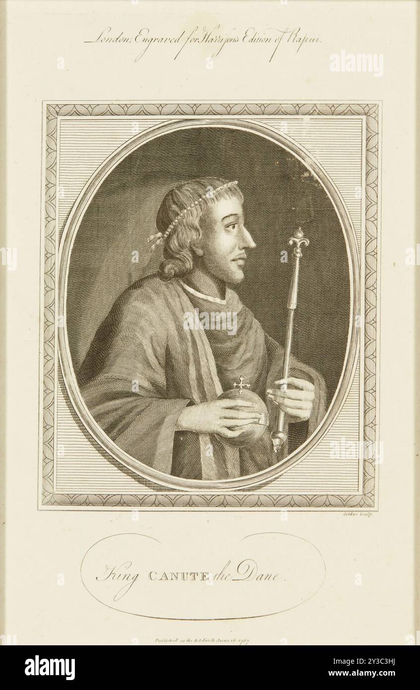 King Canute the Great, 1780s. Private Collection Stock Photo - Alamy