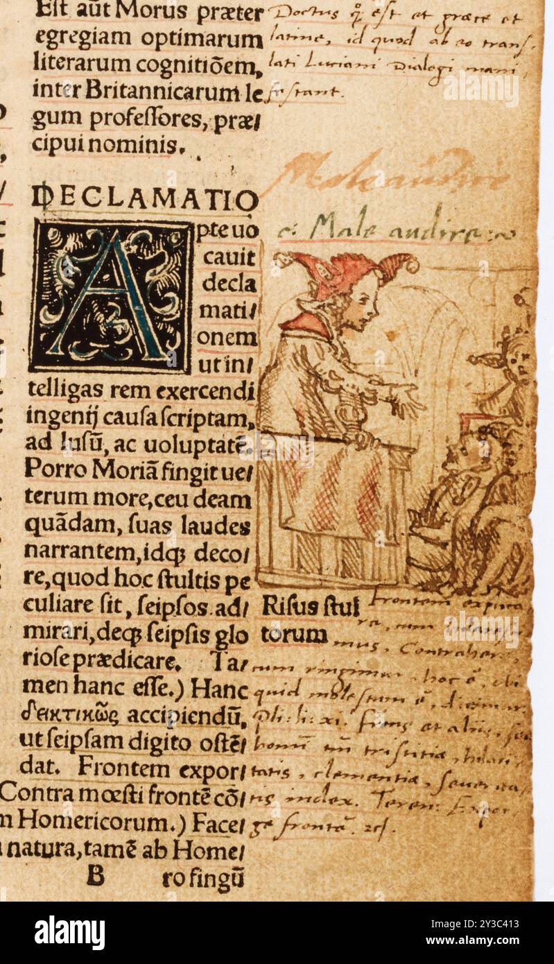 Folly in the Pulpit. Drawing for "The Praise of Folly" by Erasmus of ...