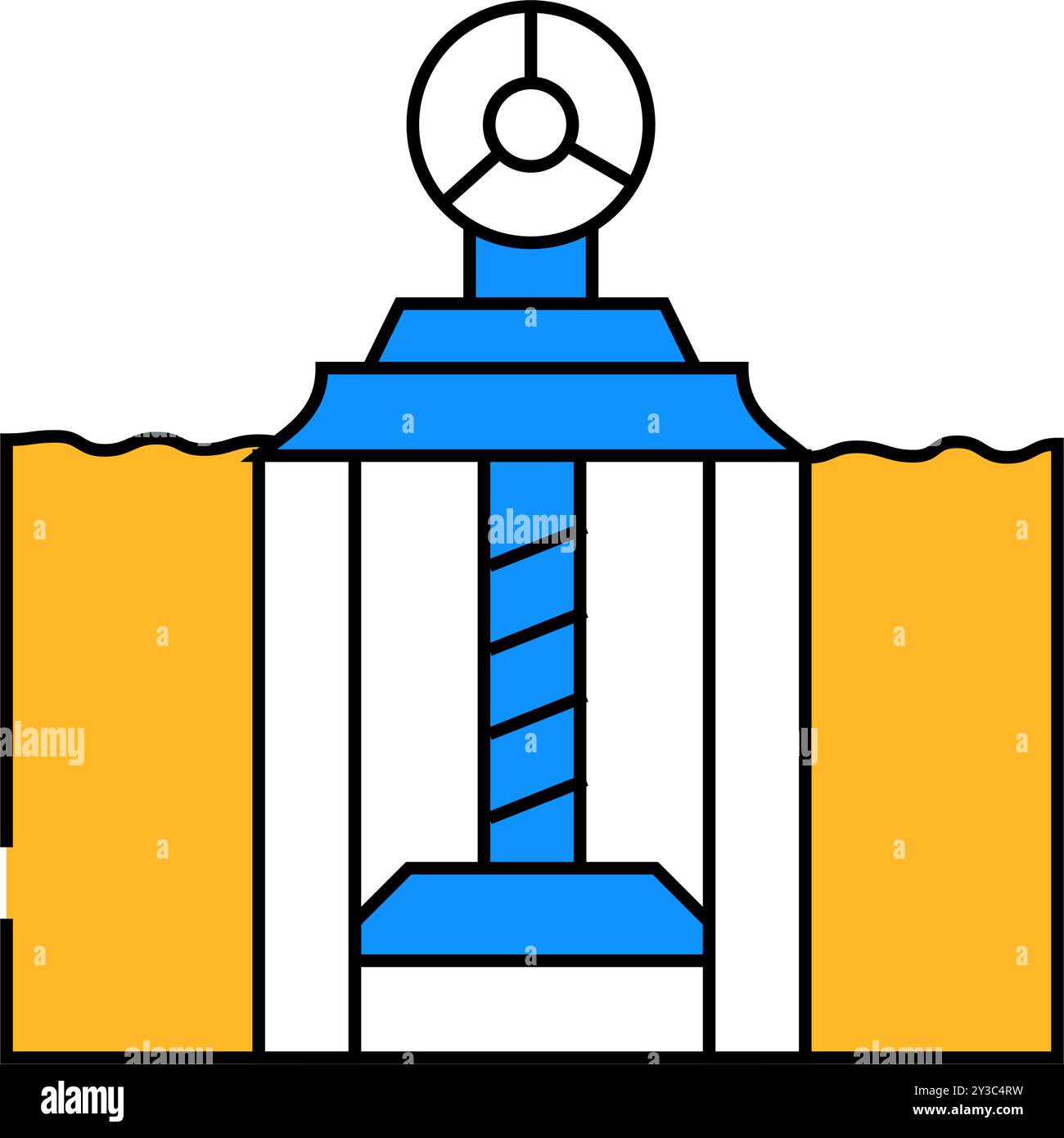 oil well plugging petroleum engineer icon color illustration Stock ...