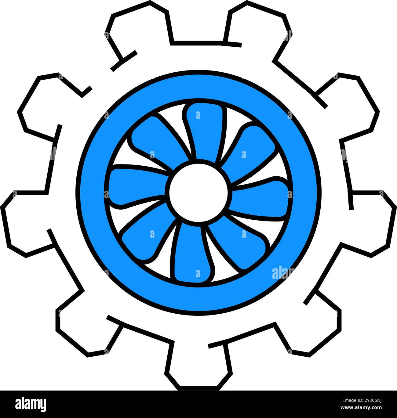 aircraft maintenance aeronautical engineer icon color illustration ...