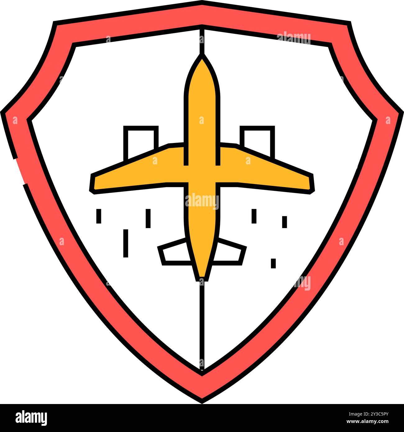 aviation safety aeronautical engineer icon color illustration Stock ...
