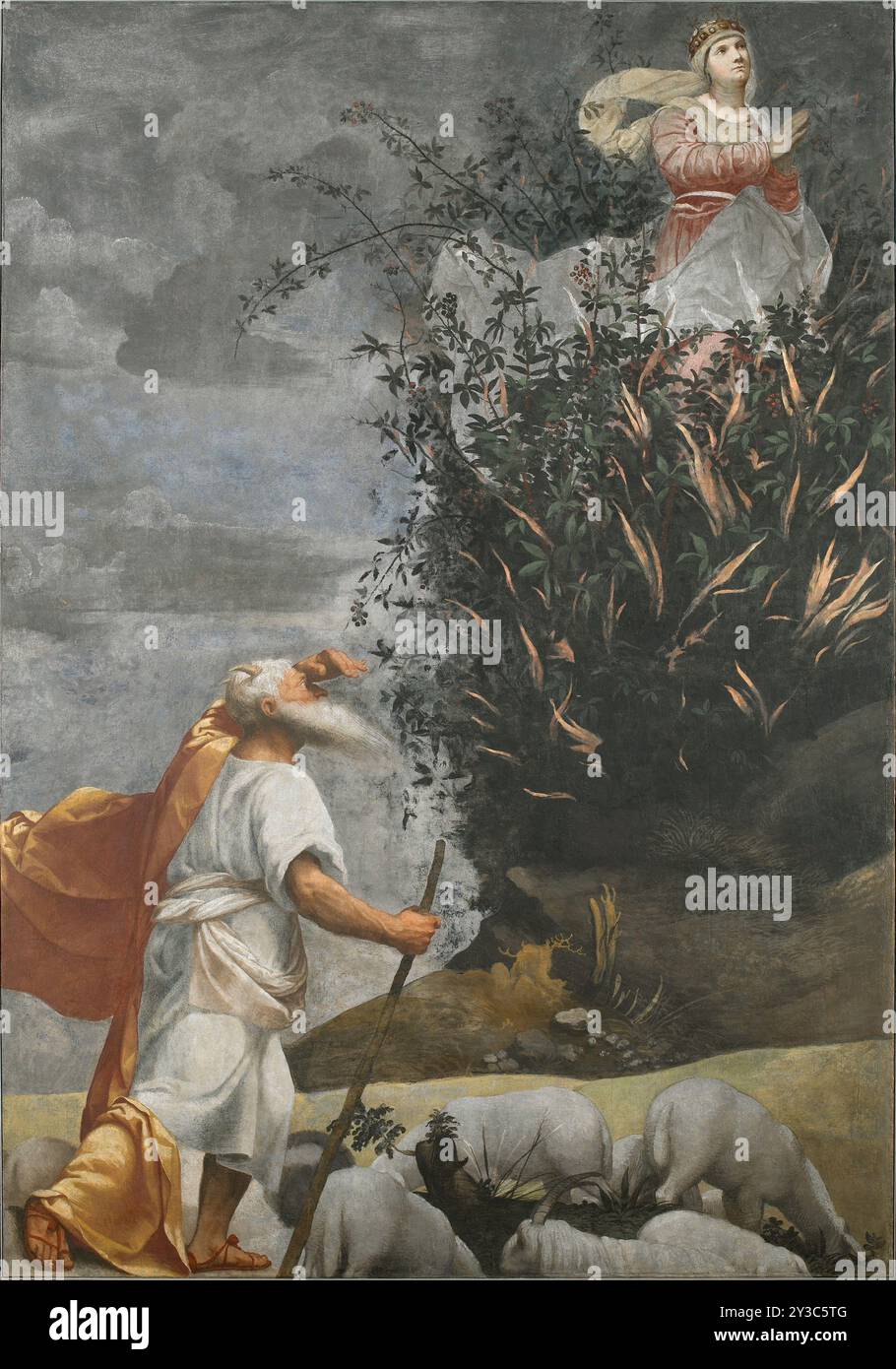 Moses burning bush painting hi-res stock photography and images - Alamy