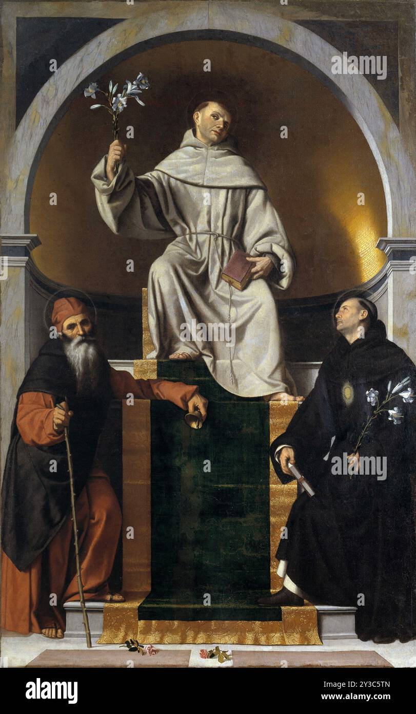 Saint Anthony of Padua between Saints Anthony the Great and Nicholas of ...