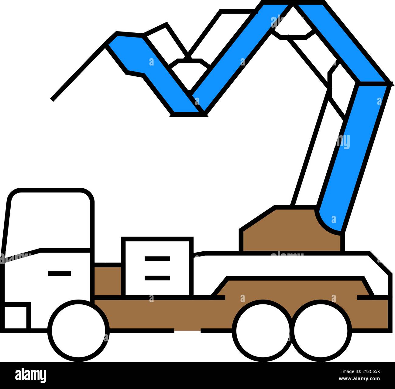 ditch digger civil engineer icon color illustration Stock Vector Image ...