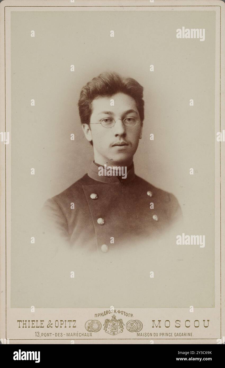 Wassily Kandinsky at the age 19, 1885. Private Collection Stock Photo ...