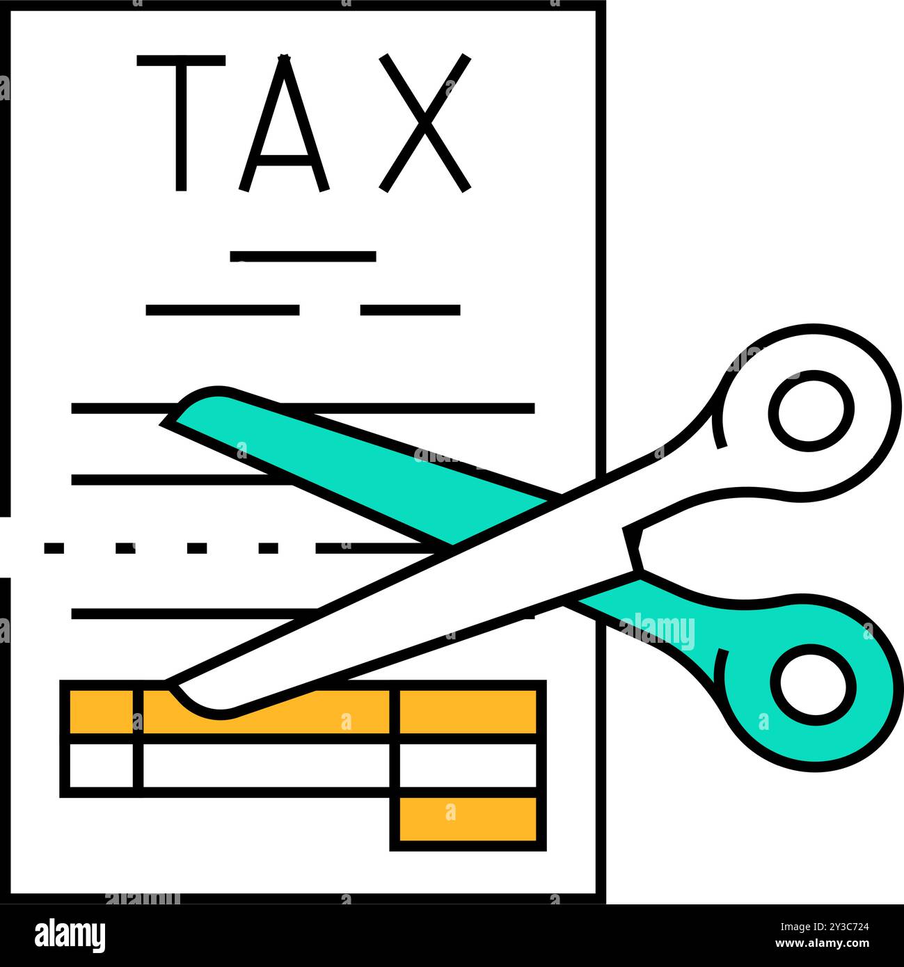 tax deductions icon color illustration Stock Vector Image & Art - Alamy