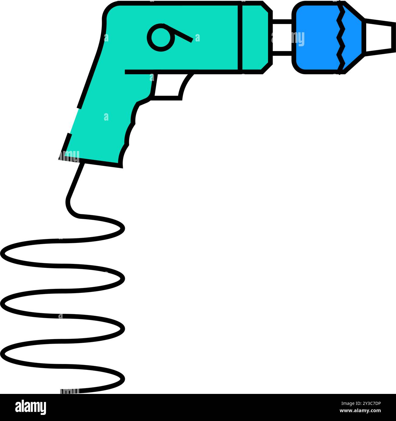 pneumatic drill tool work icon color illustration Stock Vector Image ...