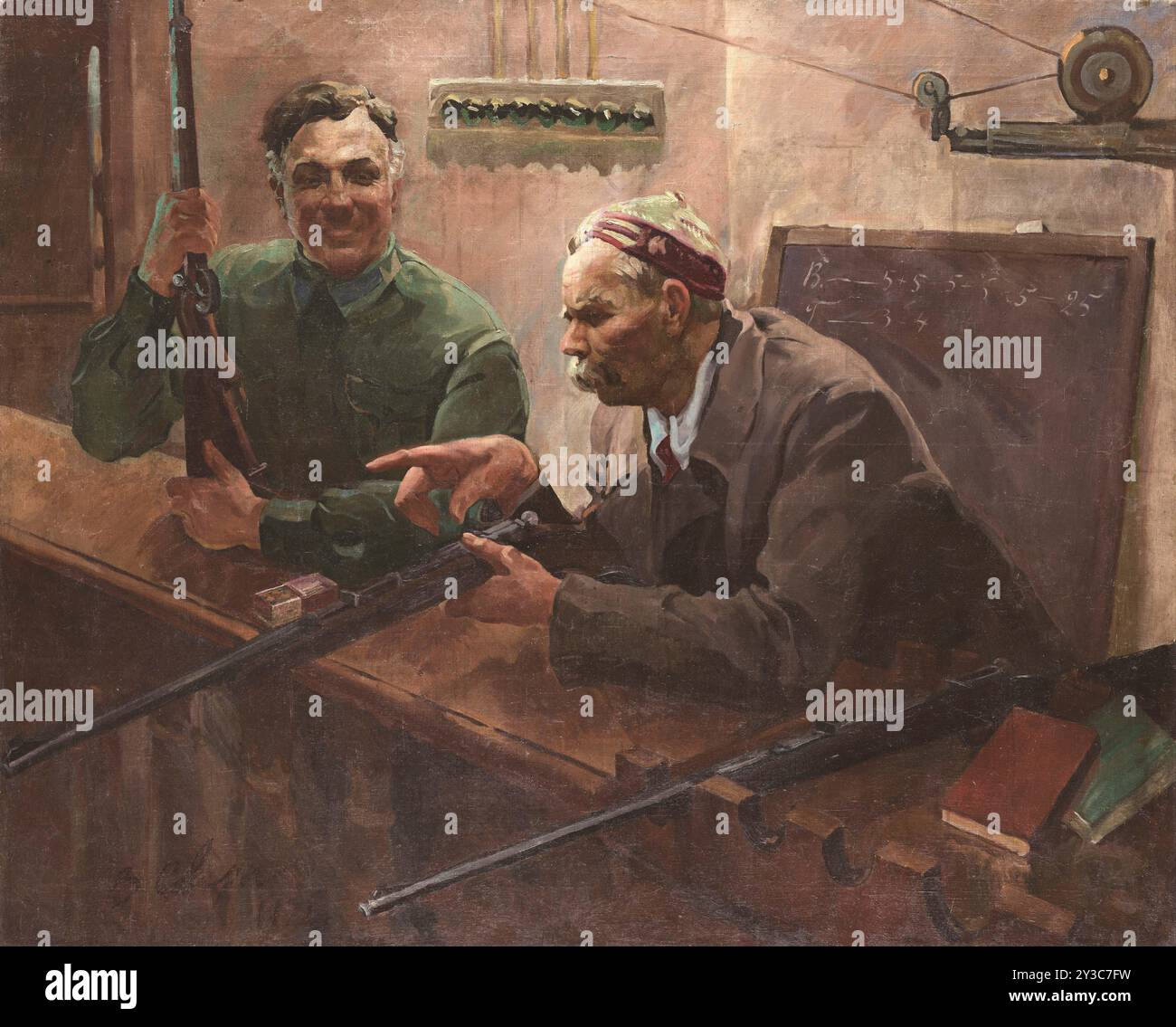 Kliment Voroshilov and Maksim Gorky at the Shooting Range of the ...