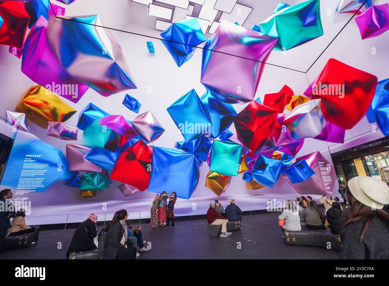 London, UK. 13 September 2024 .People view interactive installation ...