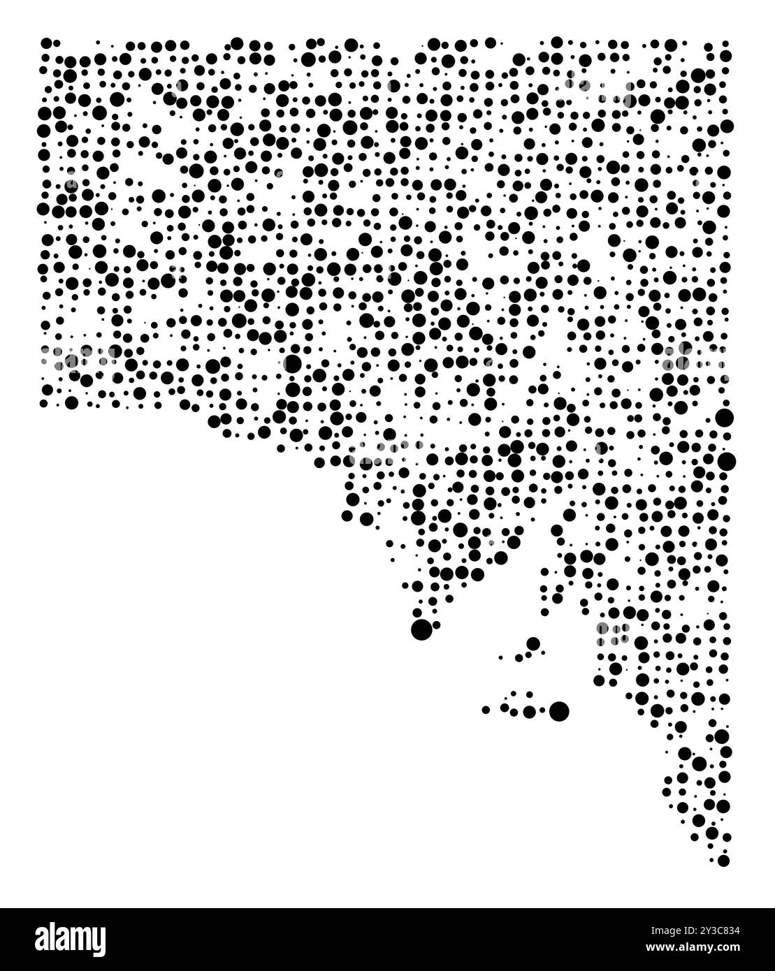 Symbol Map of the State South Australia (Australia) showing the ...