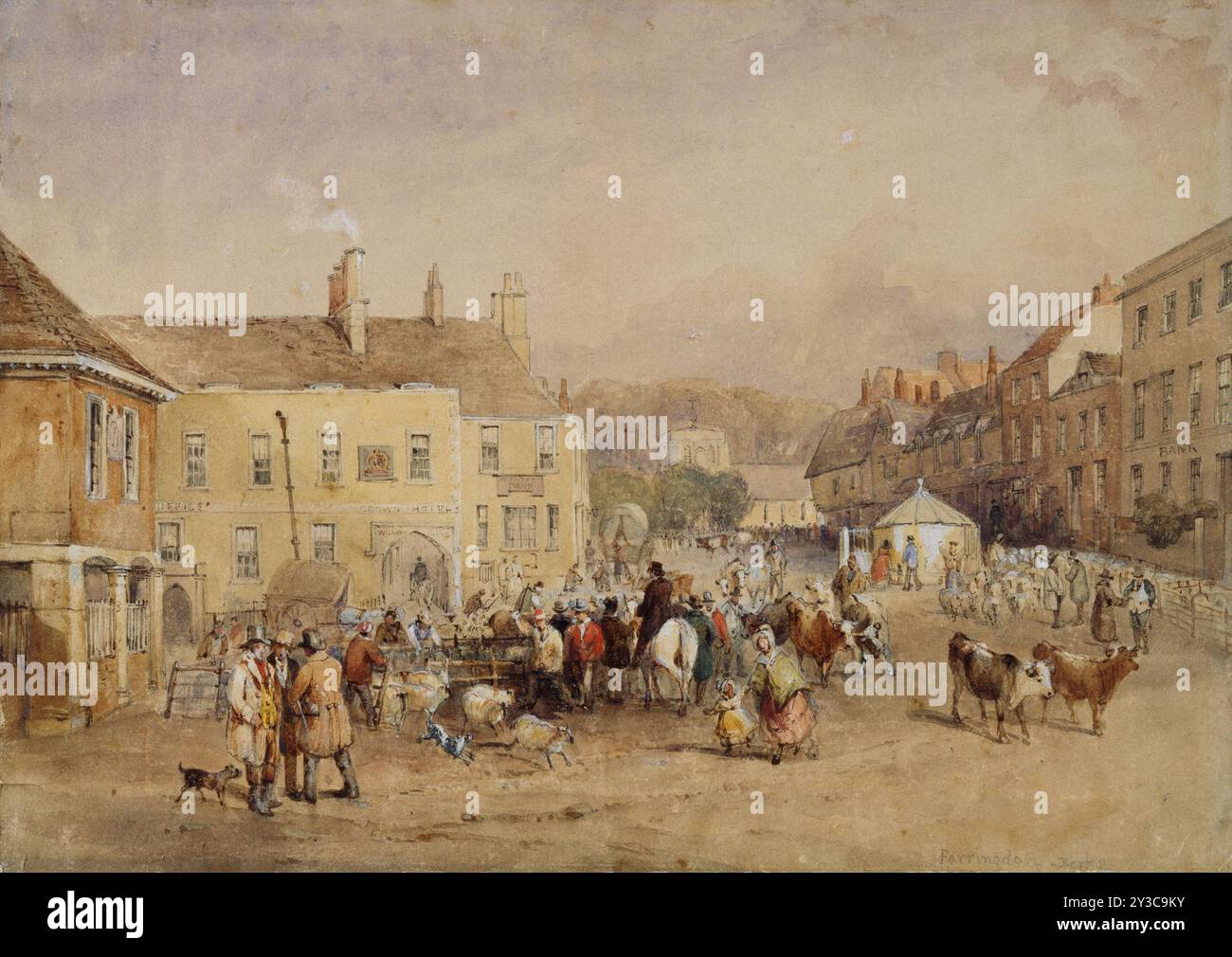 The Market Place, Faringdon, c1830s. Additional Info: Faringdon ...