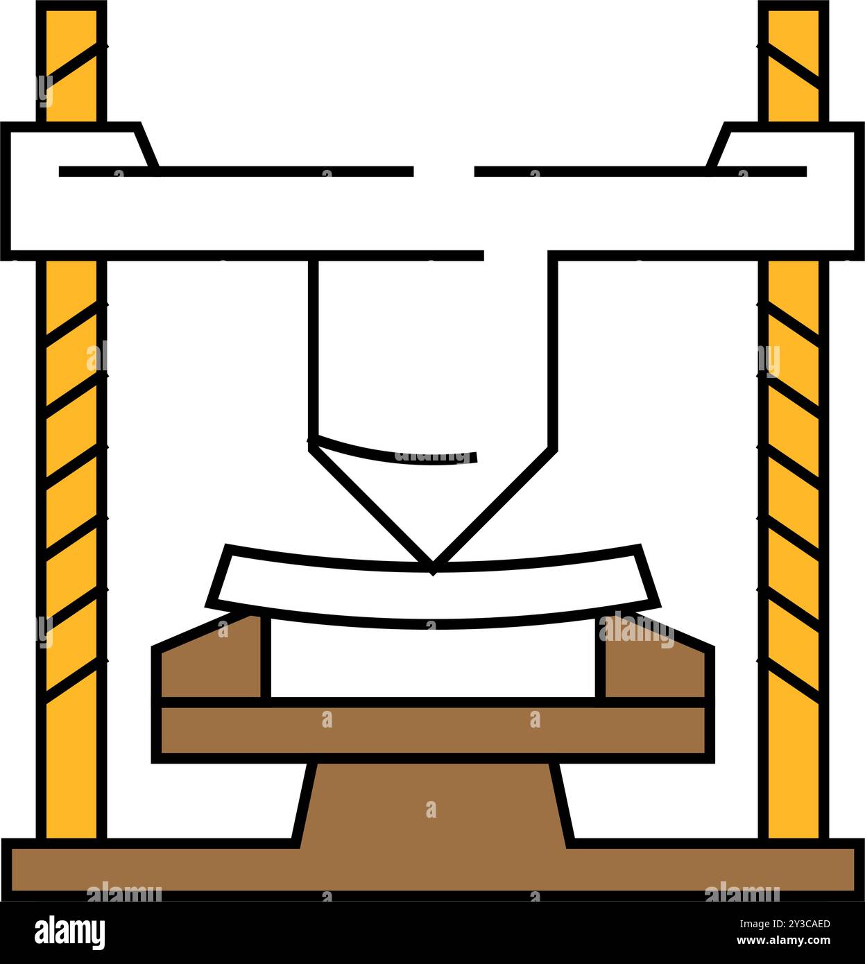 materials testing mechanical engineer icon color illustration Stock ...
