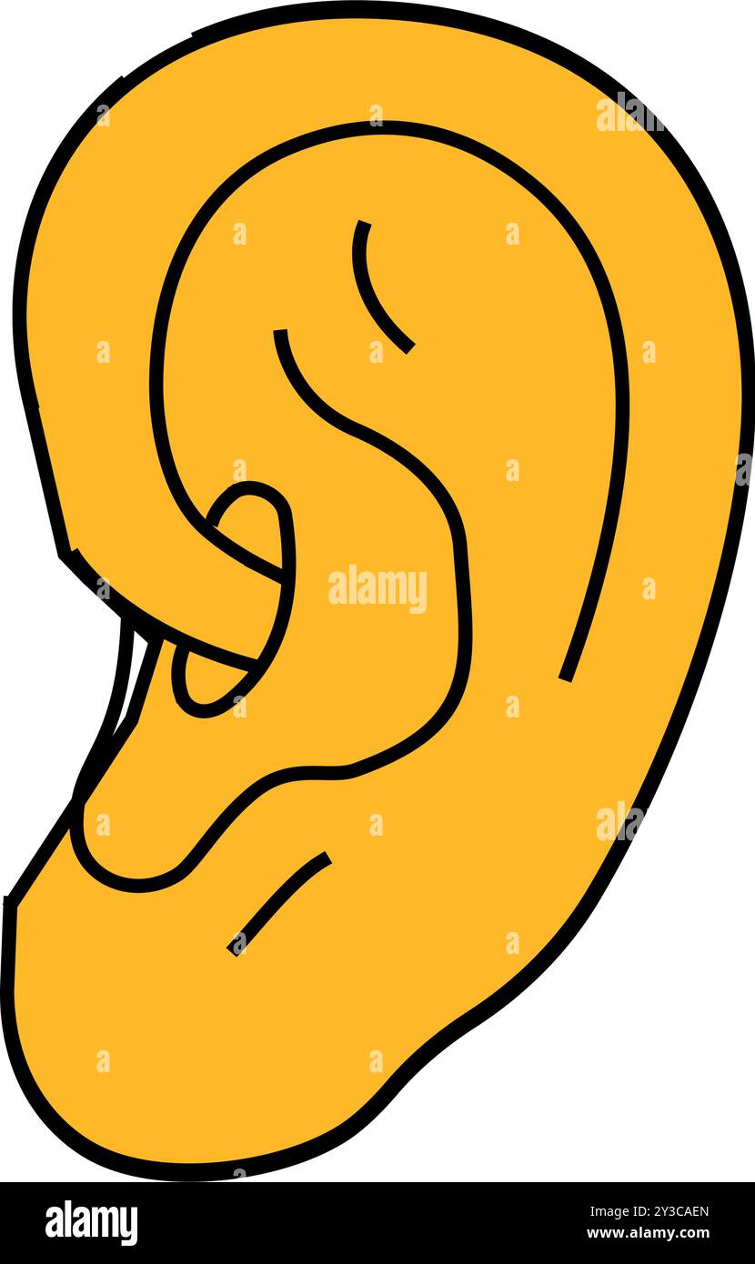 daith piercing earring icon color illustration Stock Vector Image & Art ...