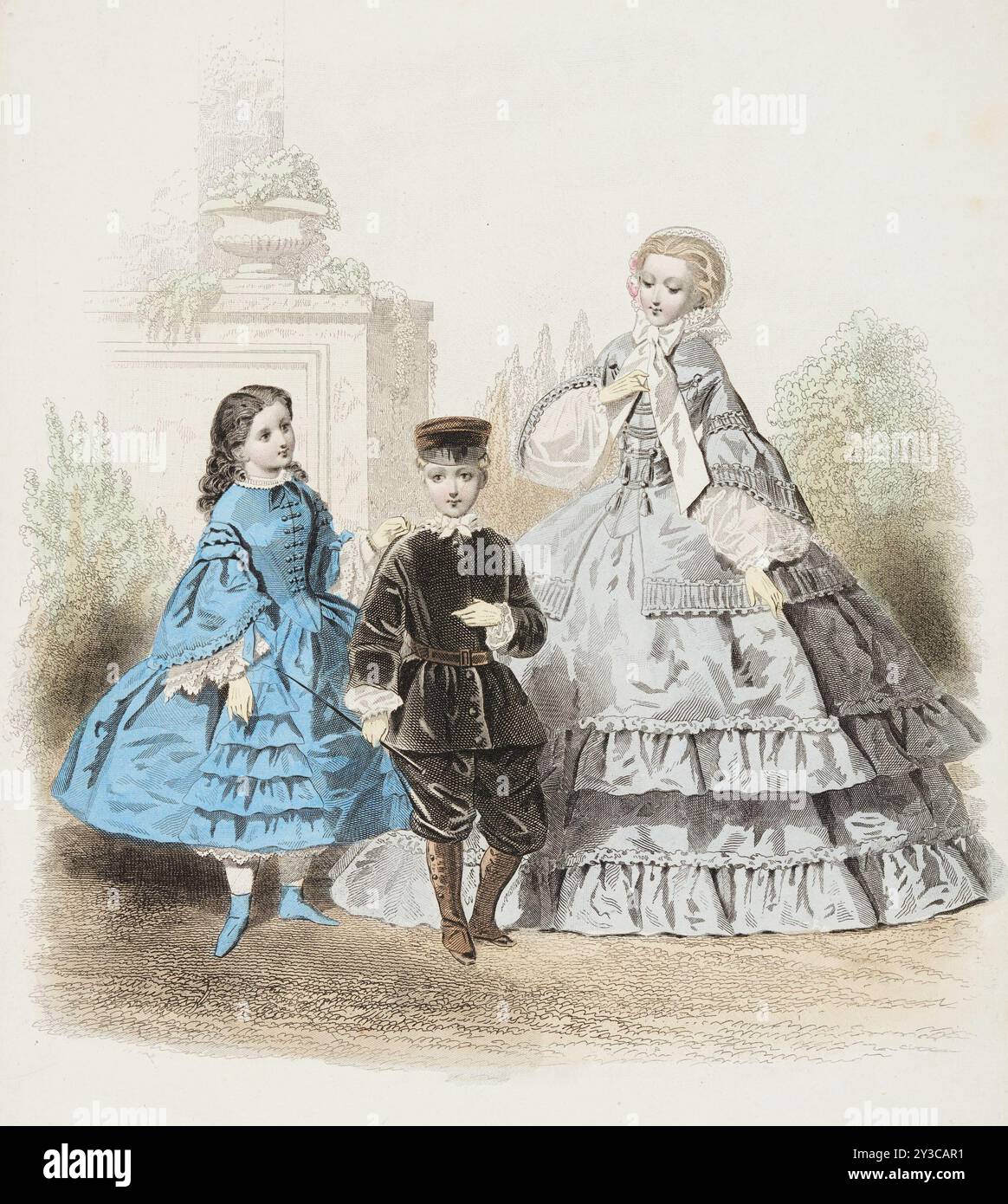 Fashion plate 1858 hi-res stock photography and images - Alamy