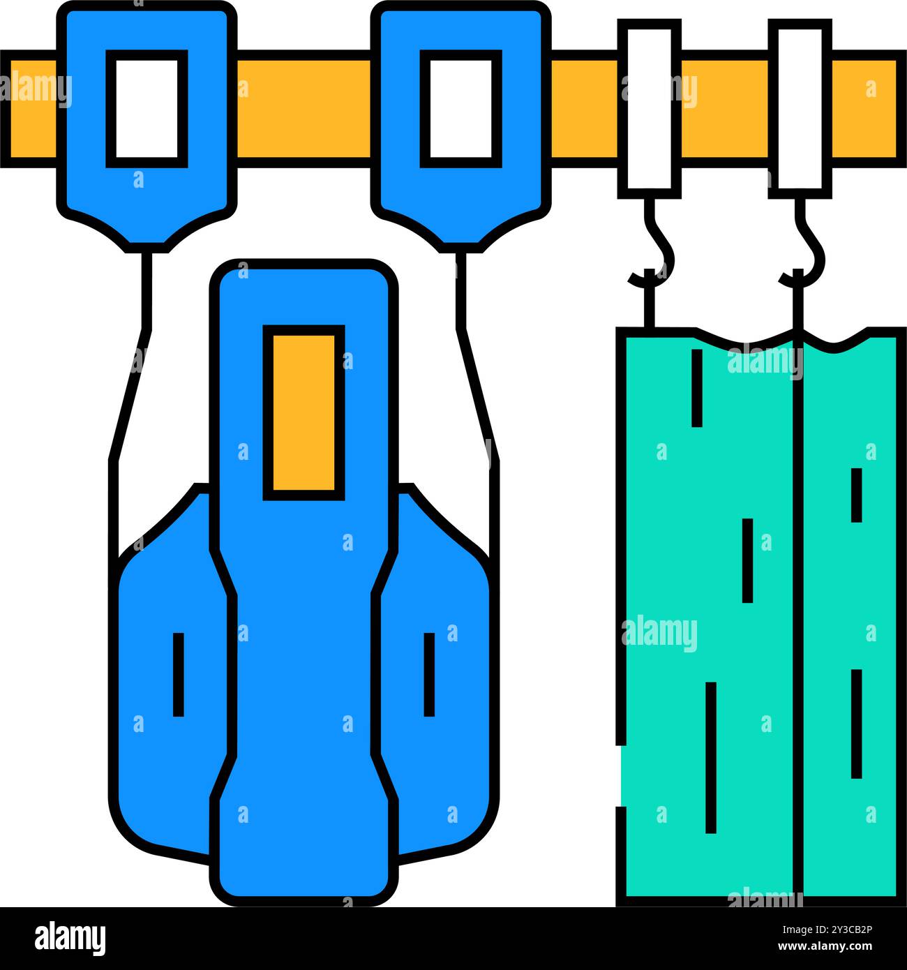 smart curtains home icon color illustration Stock Vector Image & Art ...