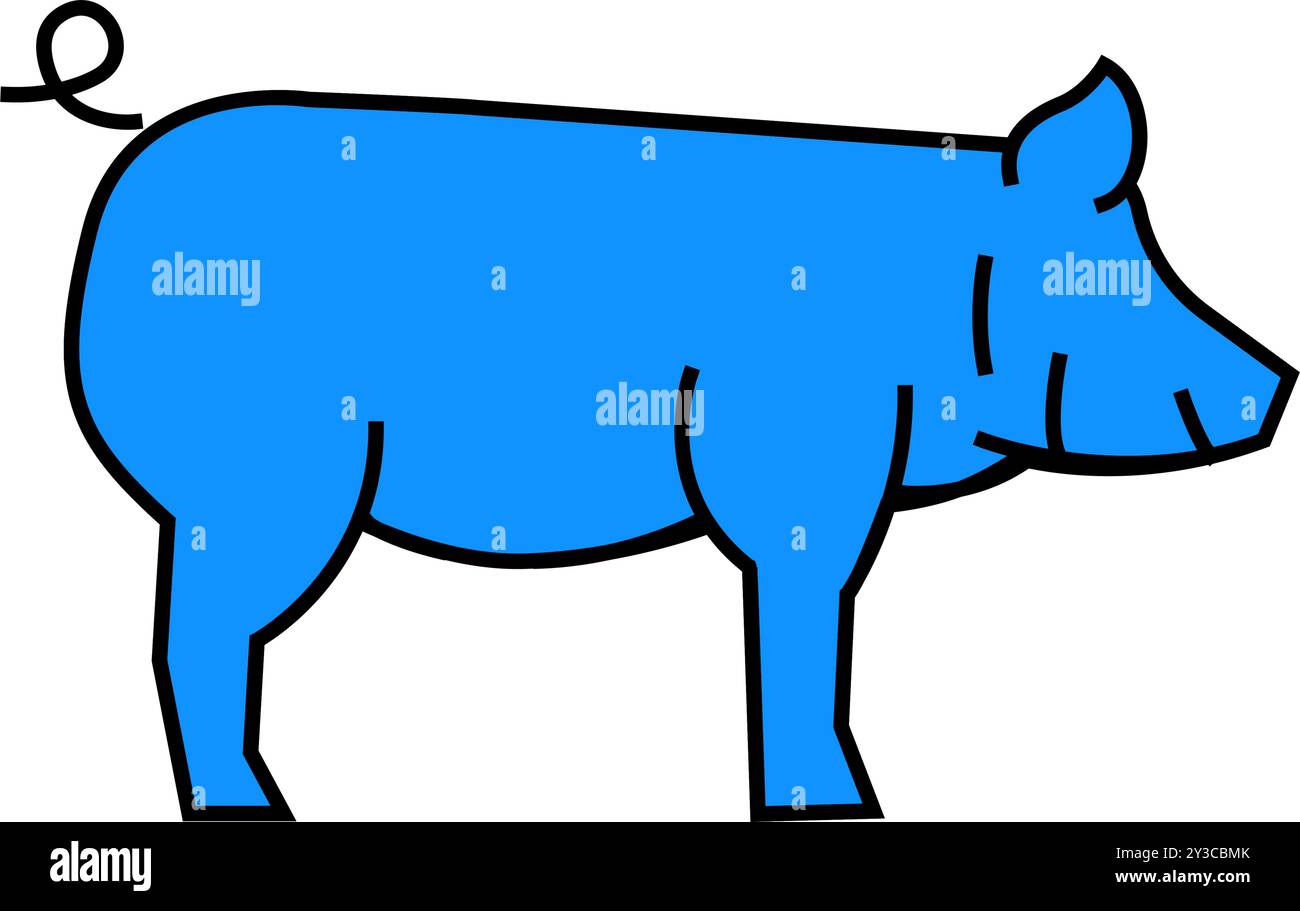 yorkshire pig breed icon color illustration Stock Vector Image & Art ...