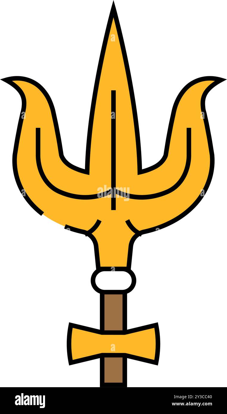 shiva trident trishul icon color illustration Stock Vector Image & Art - Alamy