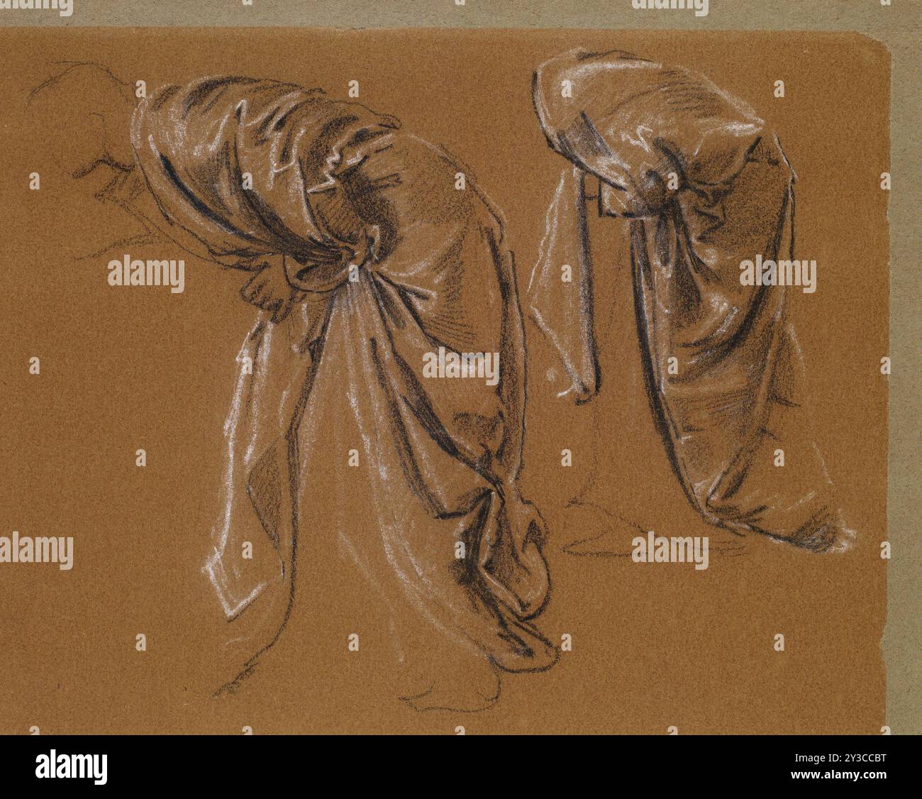 The Wine of Circe - Drapery Studies for crouching Figure of Circe, 1866 ...