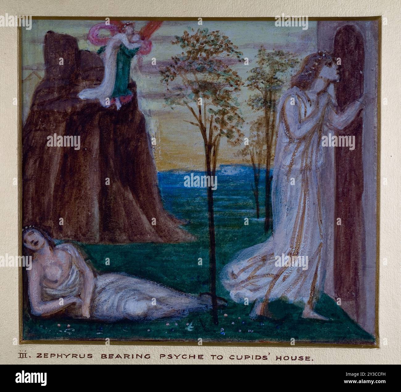 Cupid and Psyche - Study for the Palace Green Mural - Zephyrus bearing ...