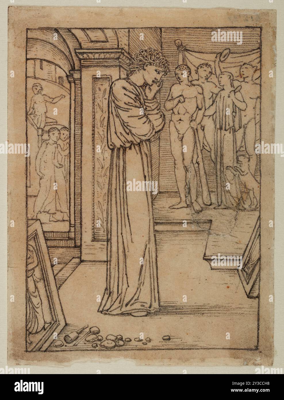 Pygmalion and the Image - Study for Pygmalion in his Workshop, 1867. In ...