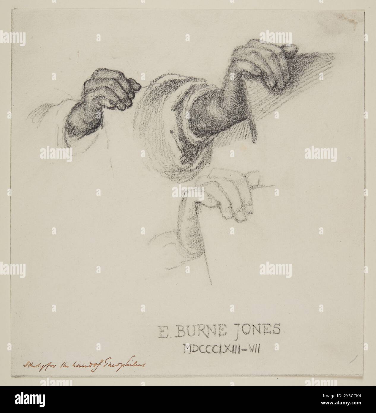 St Theophilus and the Angel - Study for the Hand of Theophilus, 1863-67 ...