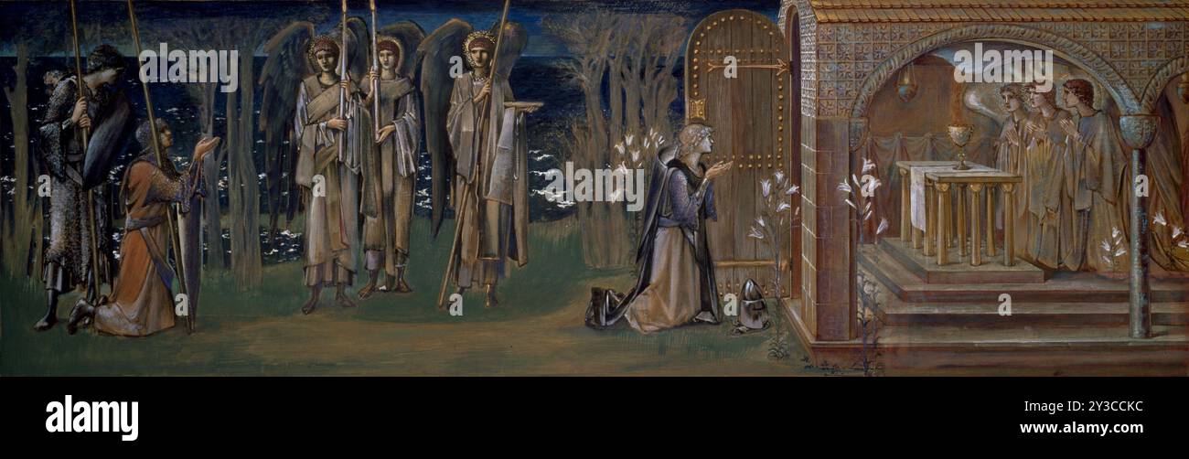 Quest for the Holy Grail - study for The Attainment, 1894. Design for ...