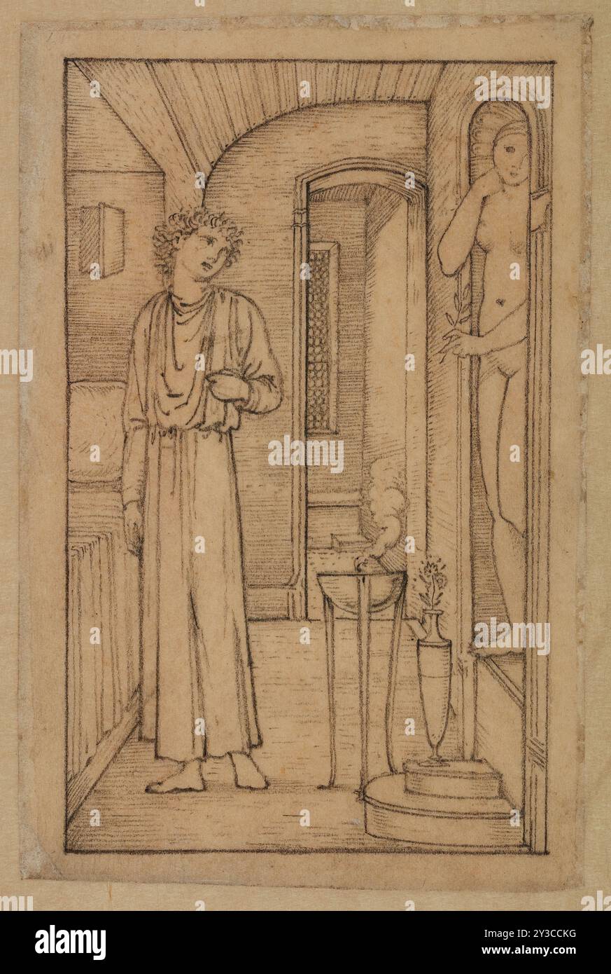 Pygmalion and the Image - Study for Pygmalion gazing at the Image, 1867 ...
